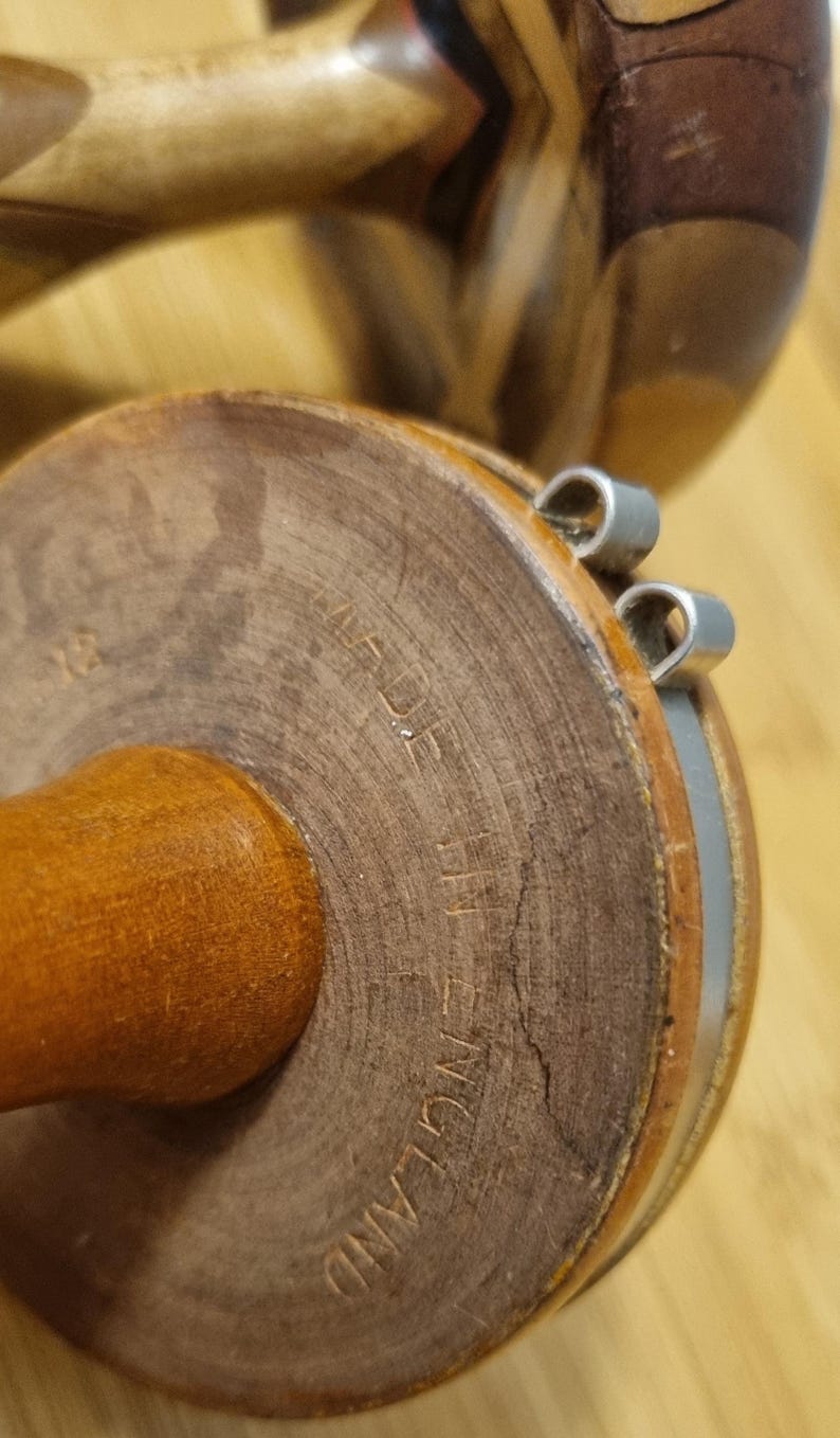 2x Antique Wooden Darning Mushroom, Tunbridge Ware, Turned Wood ...