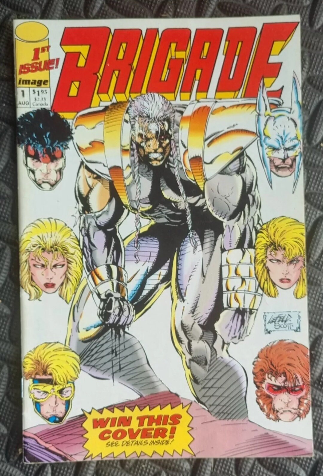 Rare Vintage Brigade Comic Book Magazine 1st Issue 1990s Inner Card ...