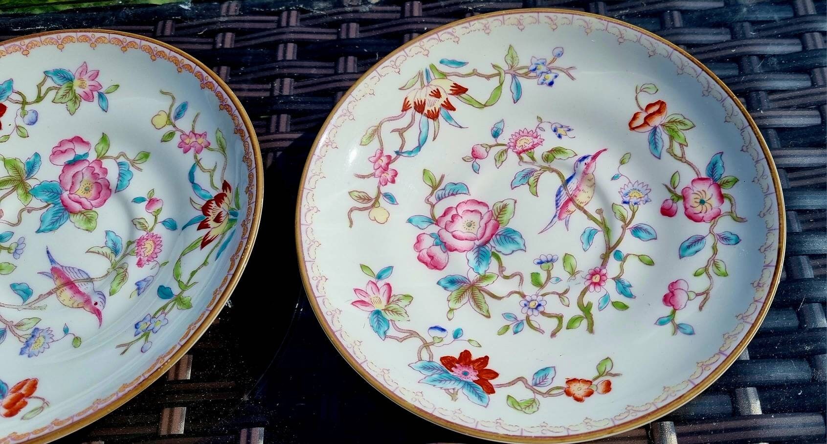 2x Pretty Vintage Coalport Oversize Tea Cup & Saucer Pembroke - Etsy UK