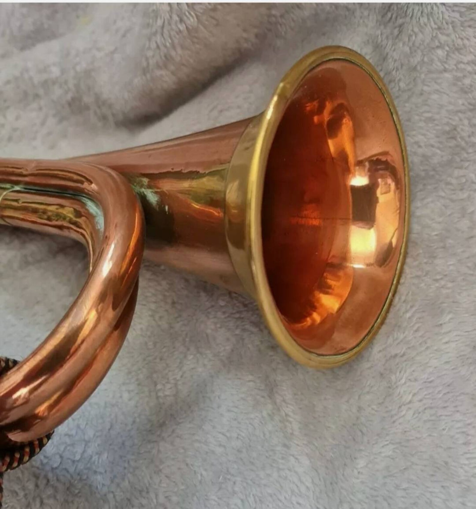 Vintage brass Bugle 28cms L ropes are possibly welsh | Etsy