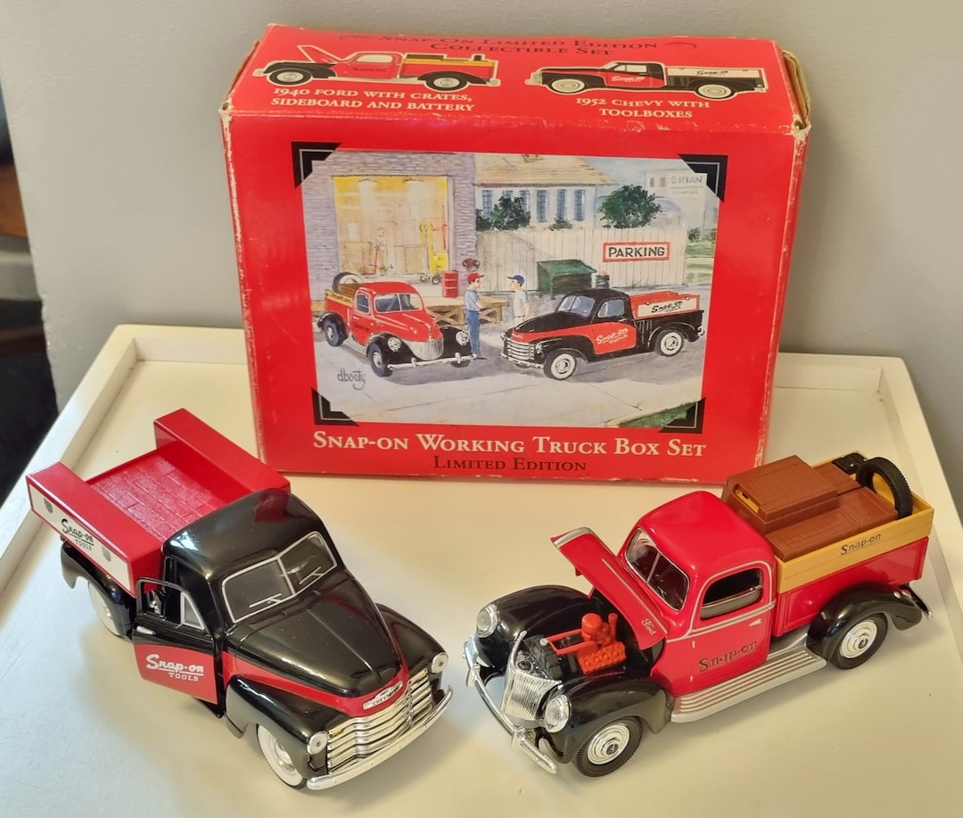 Rare Vintage Snap on Ford Chevrolet Trucks, Die Cast 1999 Money Box ...