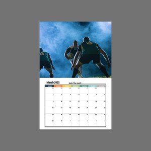 Rugby Wall Calendar 2025 - Etsy