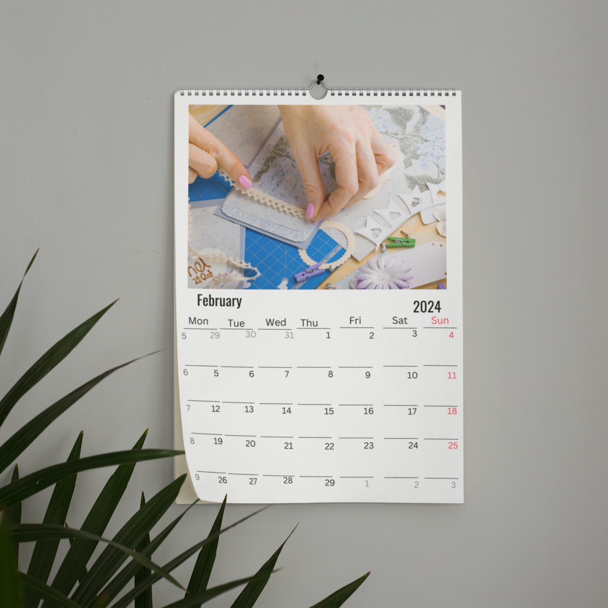 Scrapbooking Wall Calendar 2024 - Etsy