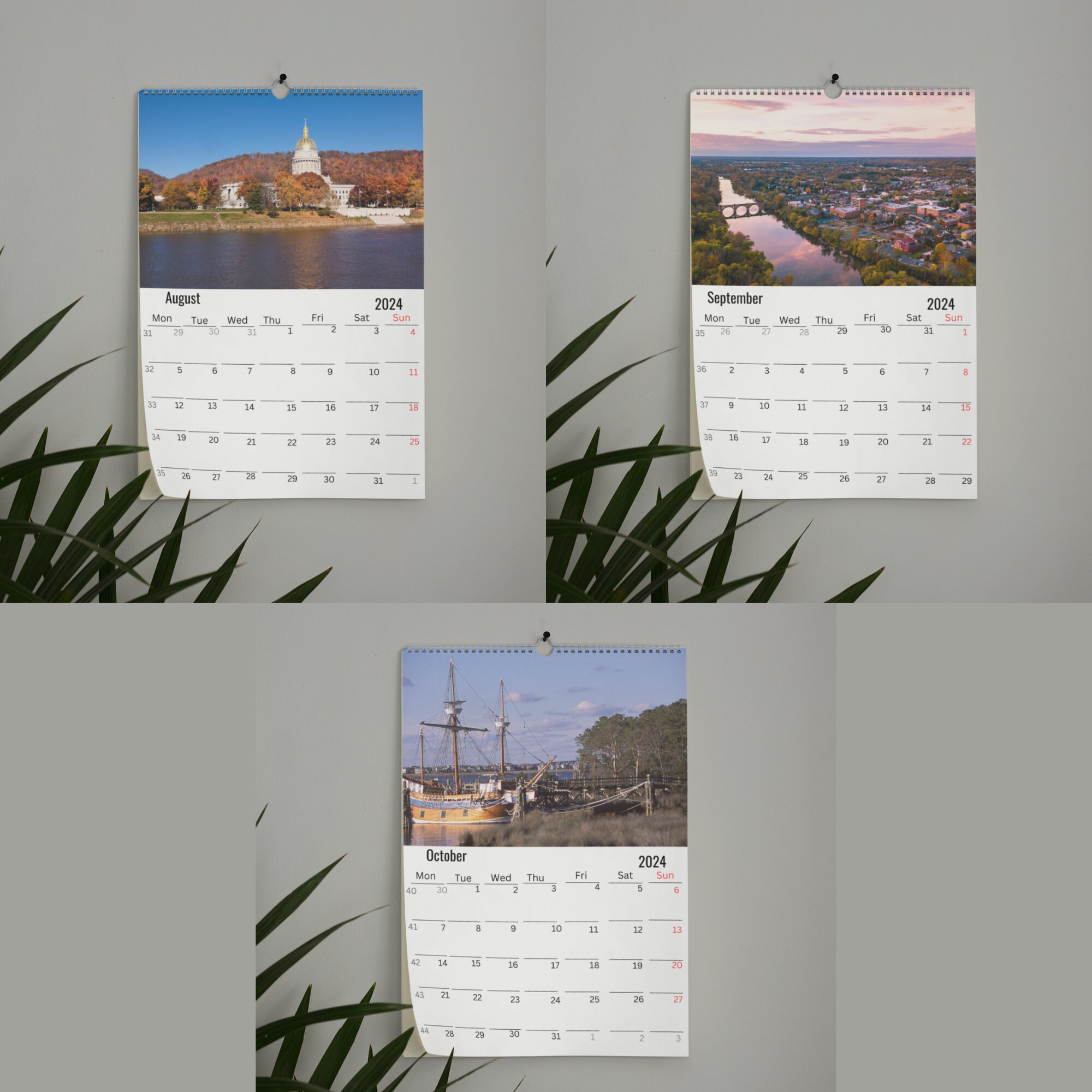 Virginia Wall Calendar 2024 - Etsy