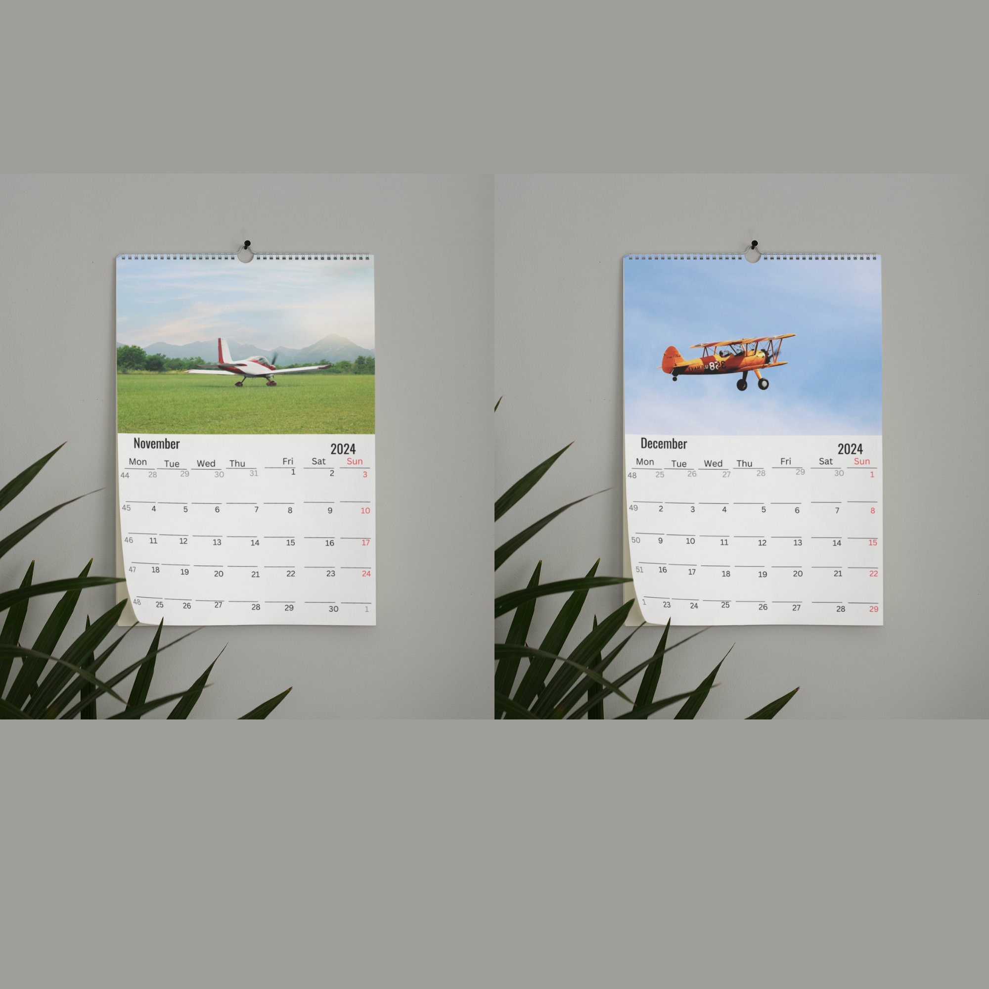 Aircraft Wall Calendar 2024 - Etsy