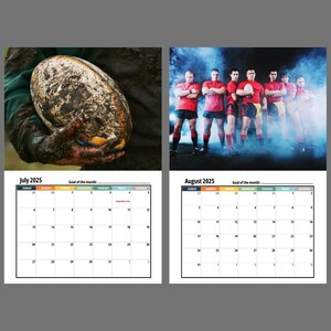 Rugby Wall Calendar 2025 - Etsy
