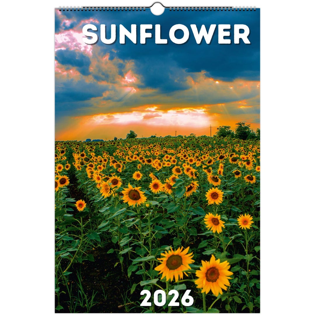 Sunflower Wall Calendar 2026 - Etsy UK