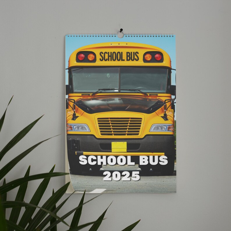 School Bus Wall Calendar 2025 - Etsy
