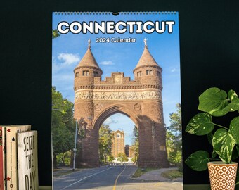 Connecticut Wall Calendar 2024, Great Gift Idea for Connecticut Lovers ...