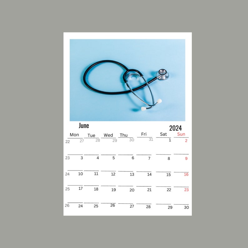 Nurse Wall Calendar 2024 - Etsy