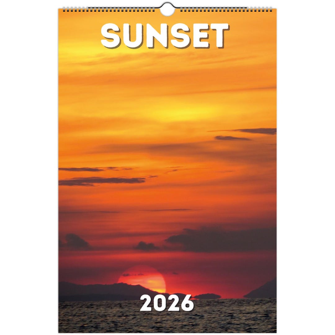 Sunset Wall Calendar 2026 - Etsy