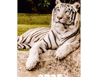 2025 Tiger Art Wall Calendar Stunning AI Tiger Illustrations - Etsy