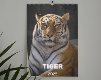 2025 Tiger Art Wall Calendar Stunning AI Tiger Illustrations - Etsy