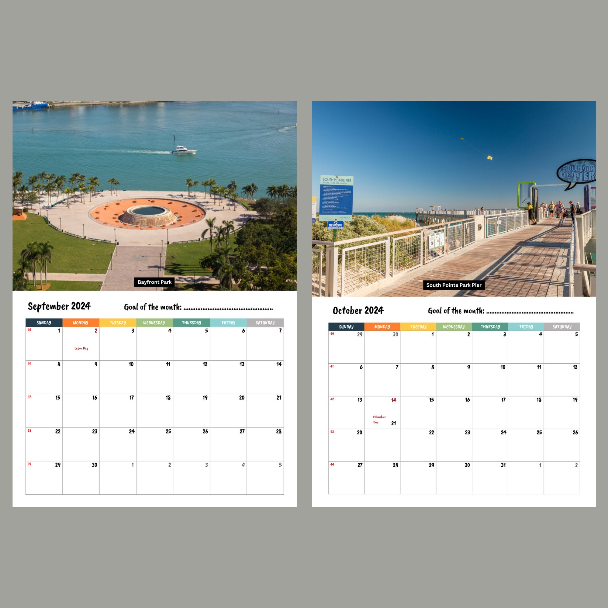 Miami Wall Calendar 2024 - Etsy