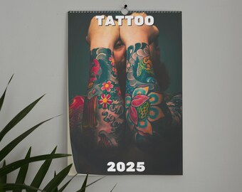 2024 Wall Calendar Featuring Original Tattoo Flash Sheets A4 - Etsy
