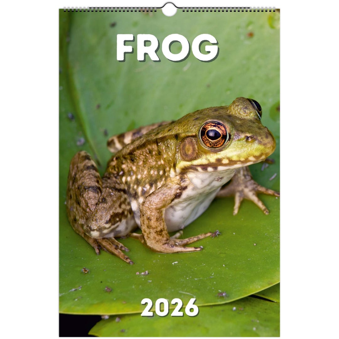 Frog Wall Calendar 2026 - Etsy