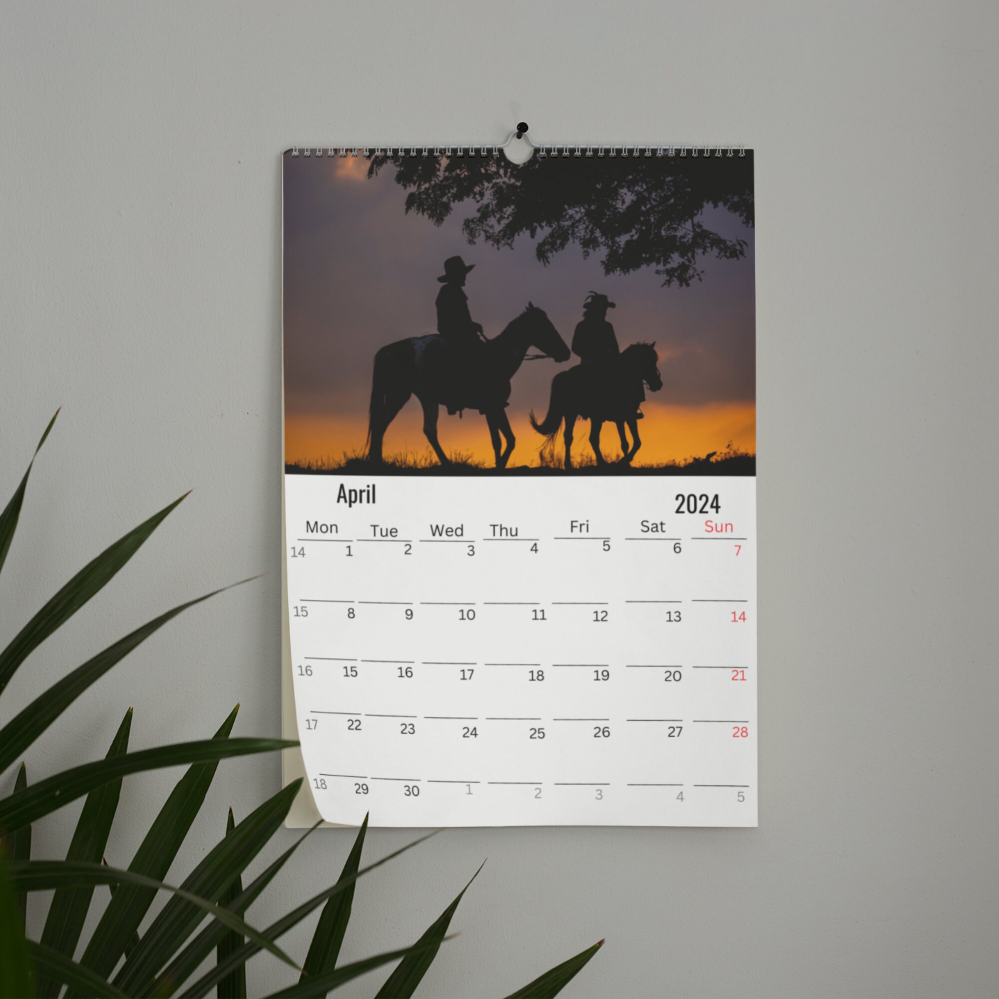 Cowboys Wall Calendar 2024 - Etsy