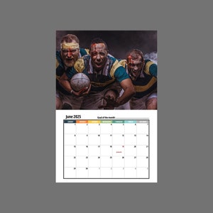 Rugby Wall Calendar 2025 - Etsy