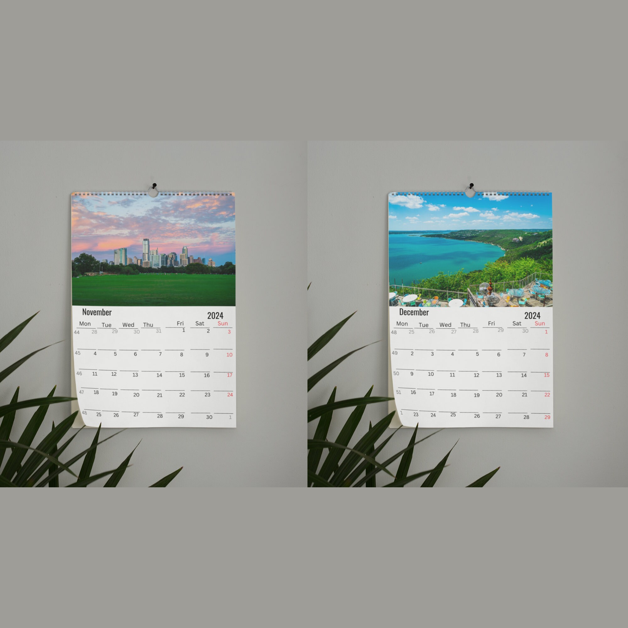 Austin Wall Calendar 2024 - Etsy
