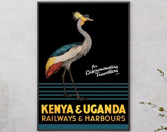 Kenya Vintage Poster - Etsy