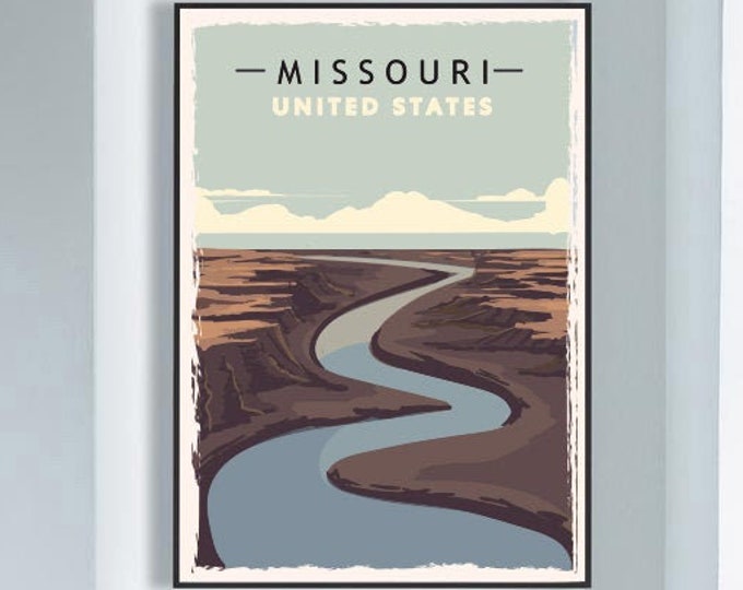 Missouri Travel Poster, Ozark Mountains Poster, Missouri Vintage Poster ...
