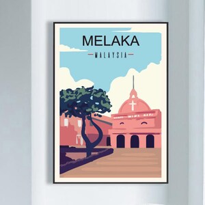 Melaka Poster Print,malaysia Travel Poster,malaysia Print,melaka Poster ...