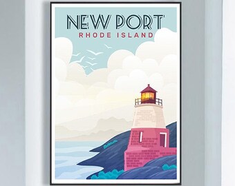 Rhode Island Travel Poster Vintage - Etsy