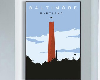 Baltimore Travel Poster - Etsy