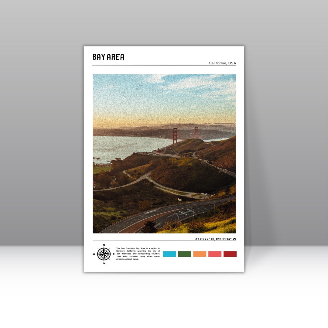 Bay Area Digital Download, Bay Area Poster Print, Bay Area Poster, Bay ...