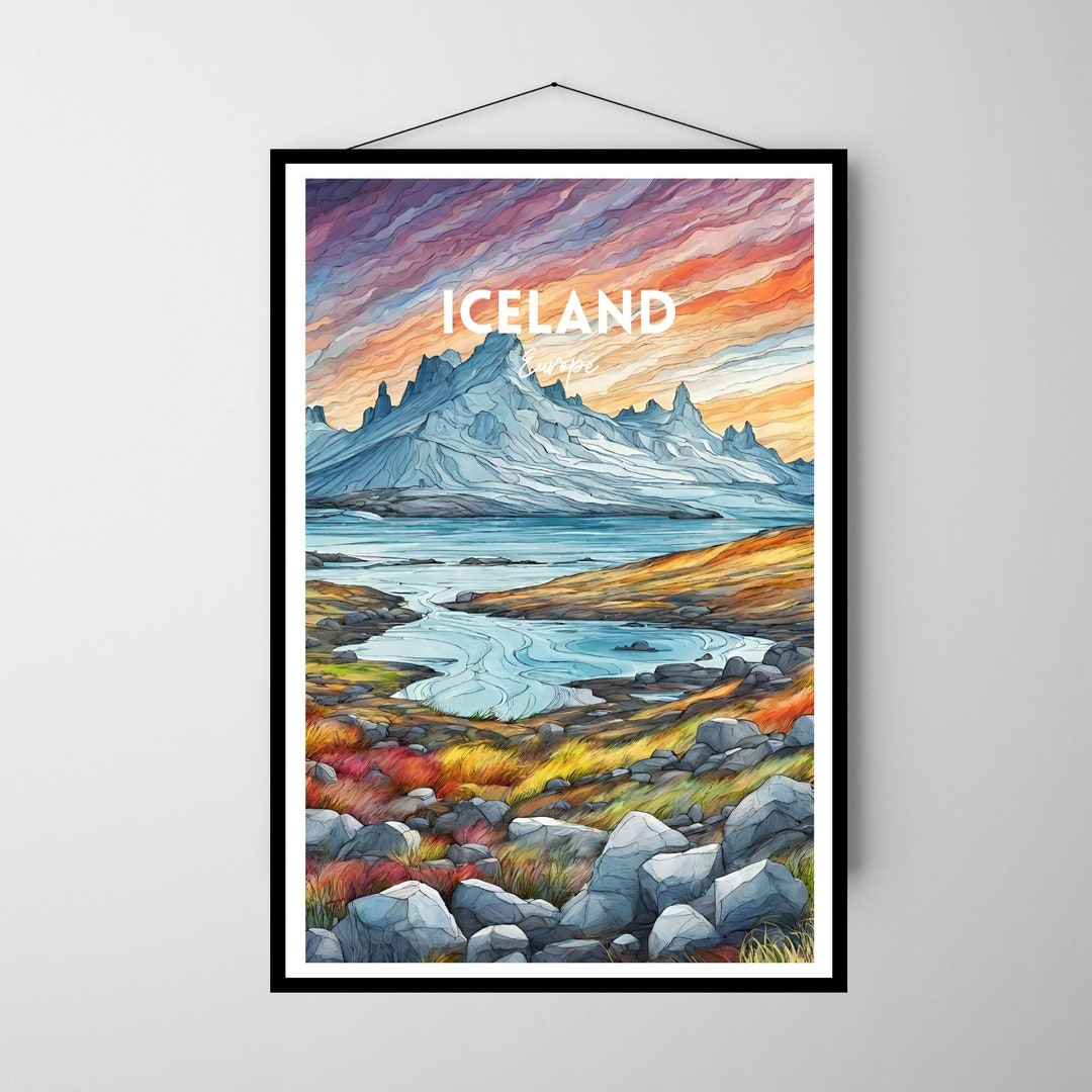 Iceland Digital Download, Iceland Poster Print, Iceland Poster, Iceland ...