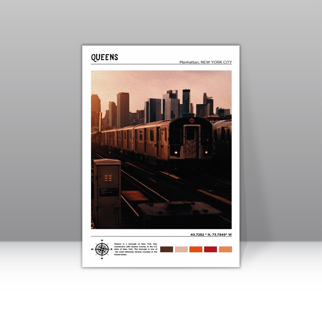Queens Digital Download, Queens Poster Print, Queens Poster, Queens ...