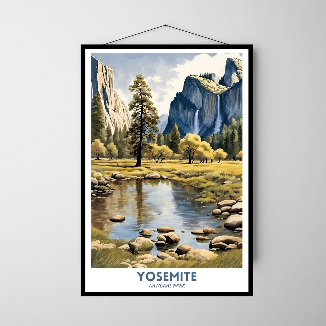 Yosemite National Park Digital Download, Yosemite Poster Print ...