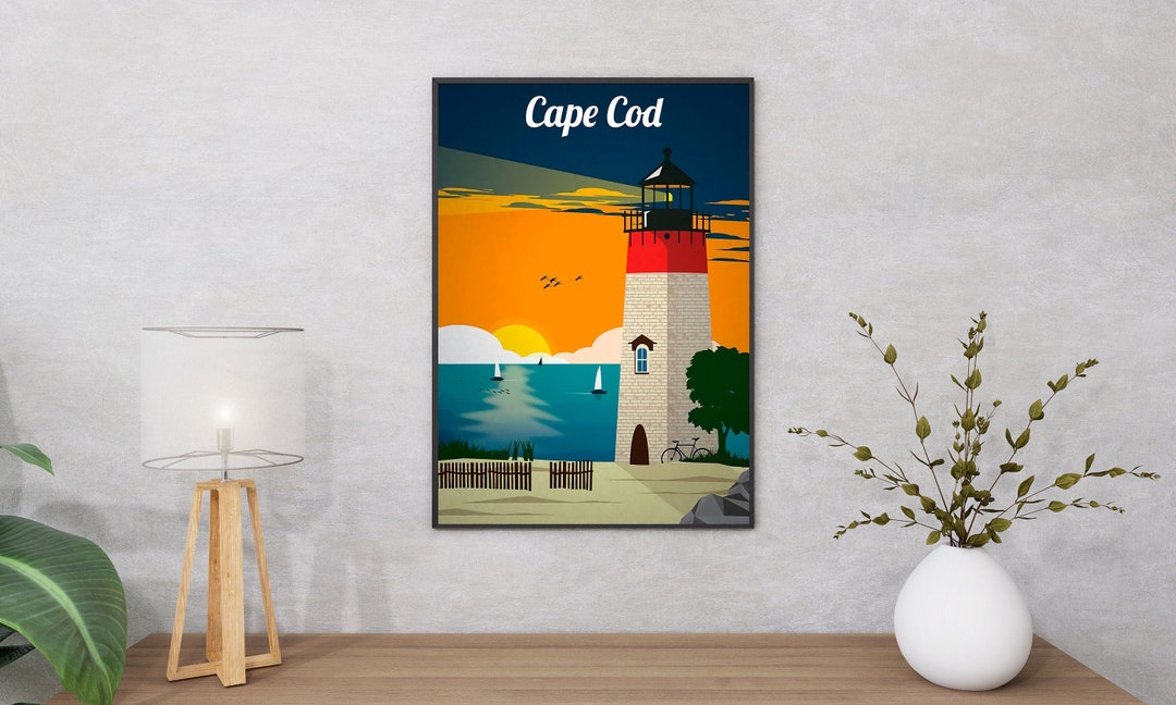 Cape Cod Poster Print, Cape Cod Travel Poster, Massachusetts Print ...