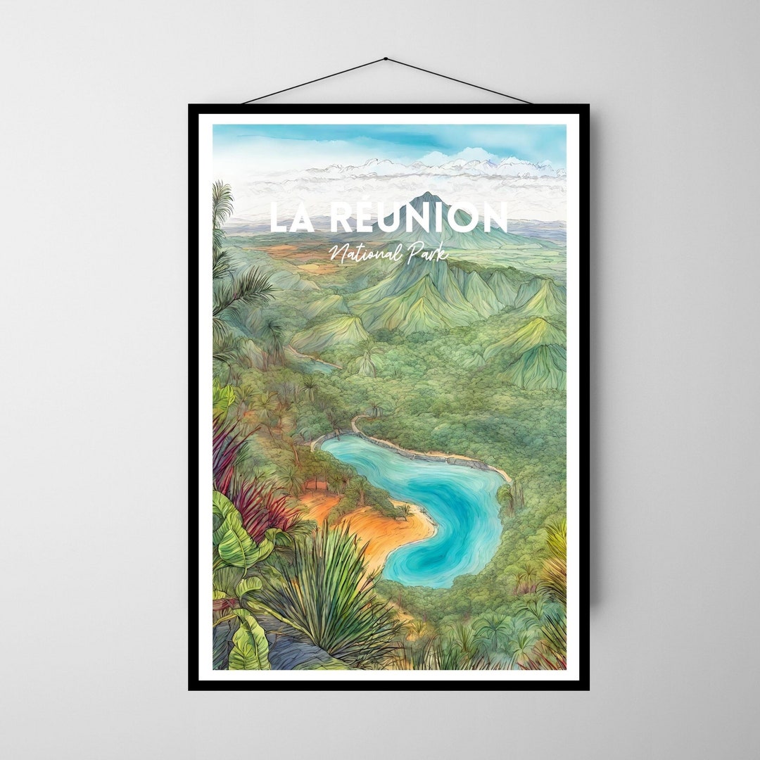 La Réunion National Park Print, La Réunion National Park Poster, La ...