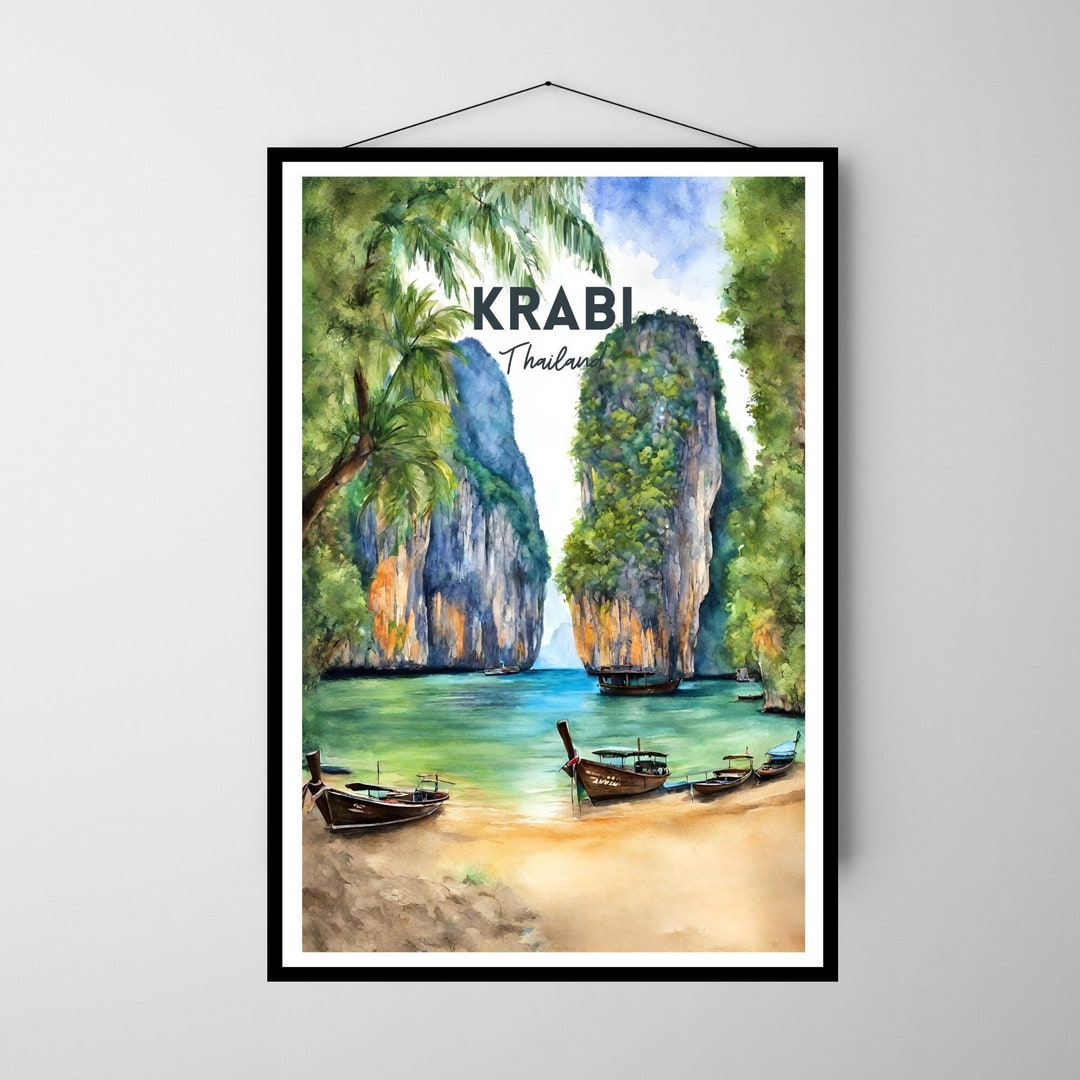 Krabi Digital Download, Krabi Poster Print, Krabi Poster, Krabi Print ...