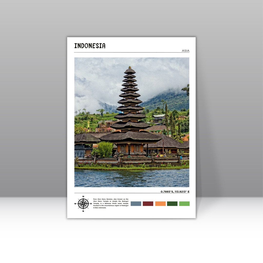 Indonesia Digital Download, Indonesia Poster Print, Indonesia Poster ...