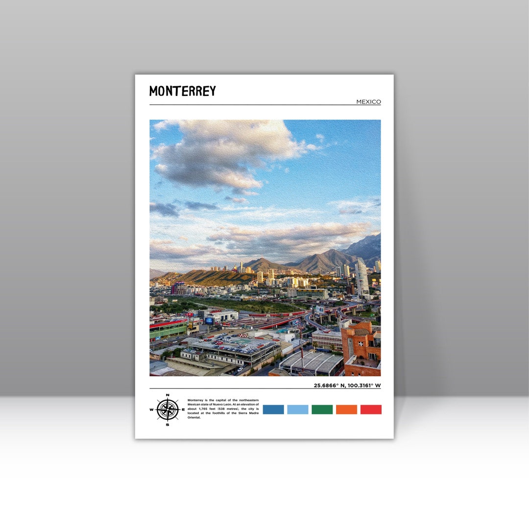 Monterrey Digital Download, Monterrey Poster Print, Monterrey Poster ...
