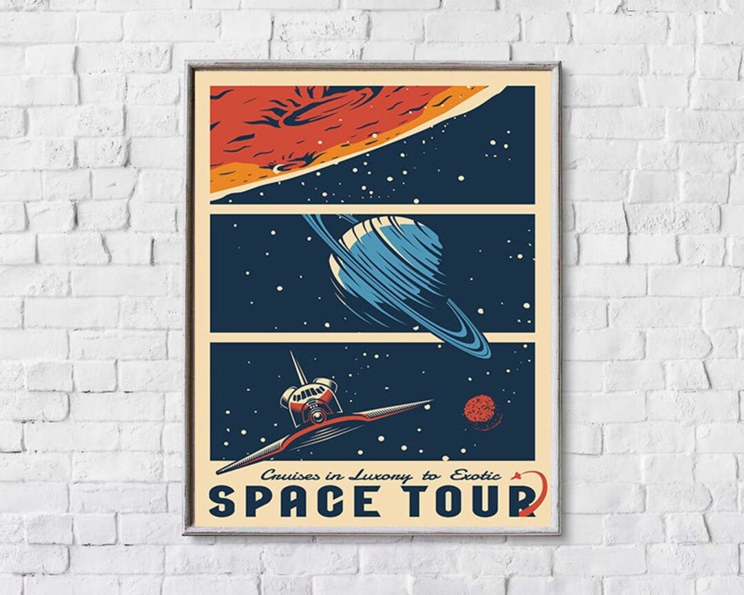 Space Tour Poster Print, Space Tour Travel Poster, Space Poster, Space ...