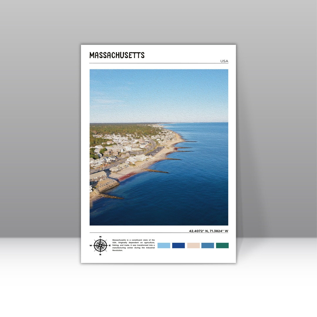 Massachusetts Digital Download, Massachusetts Poster Print ...