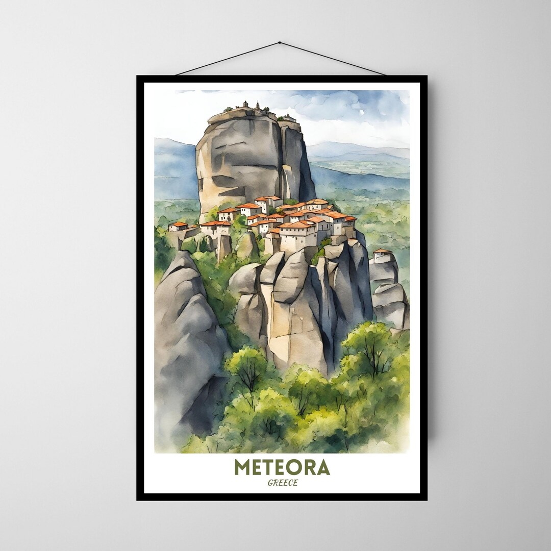 Meteora Digital Download, Meteora Poster Print, Meteora Poster, Meteora ...