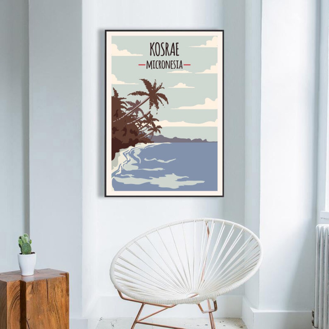 Kosrae Poster Print, Kosrae Travel Poster, Micronesia Print, Kosrae ...
