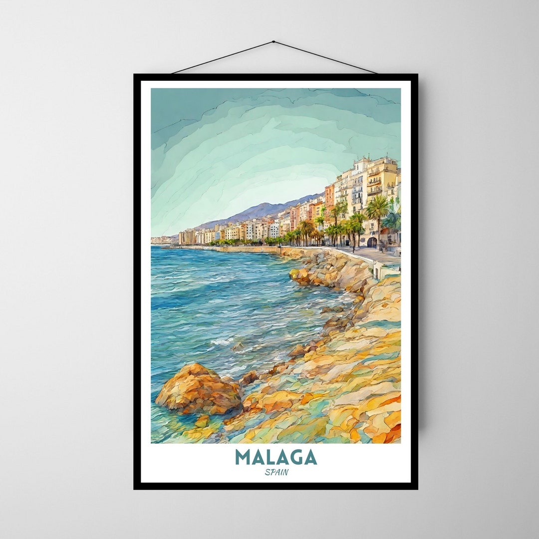 Malaga Digital Download, Malaga Poster Print, Malaga Poster, Malaga ...