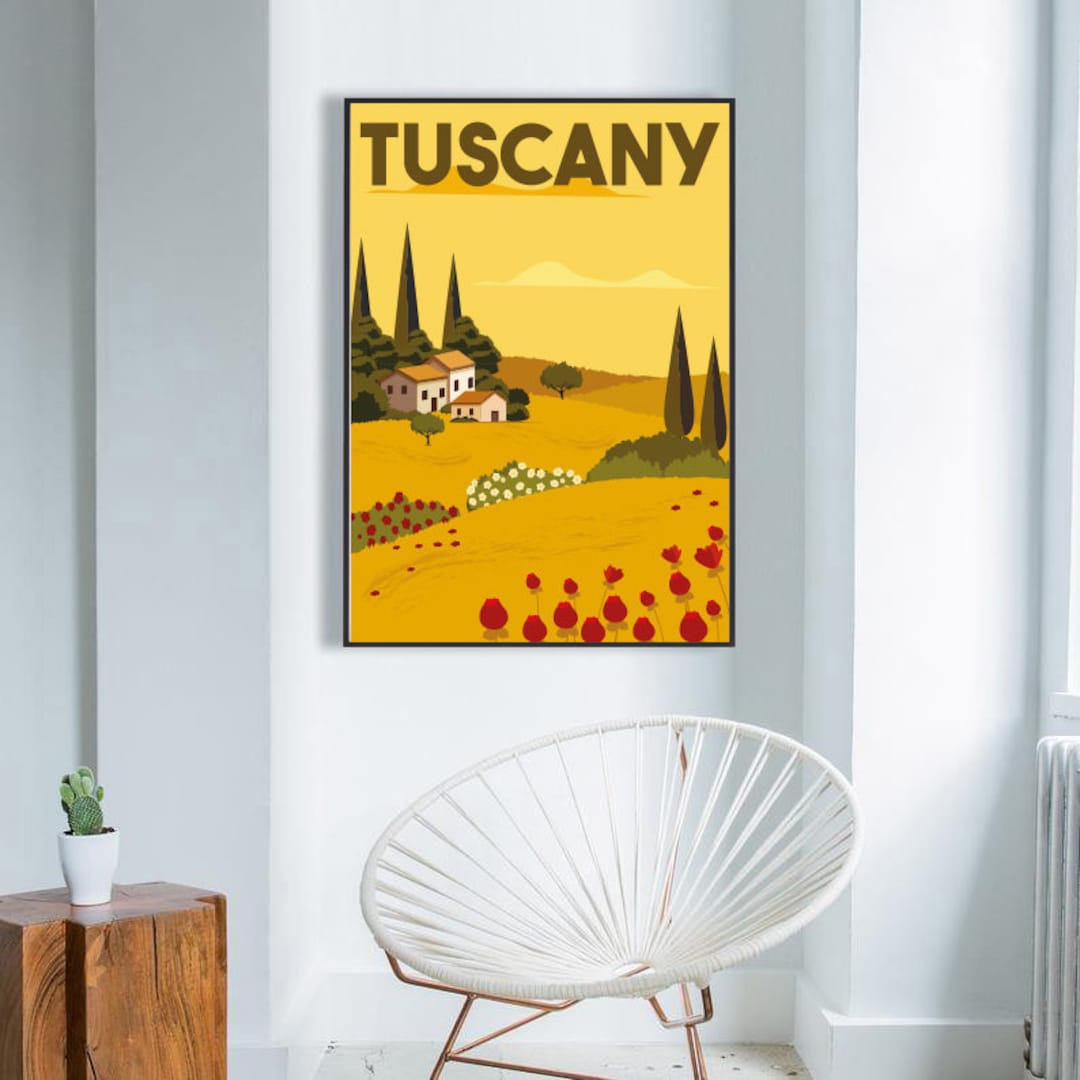 Tuscany Poster Print, Tuscany Travel Poster, Tuscany Poster Print ...