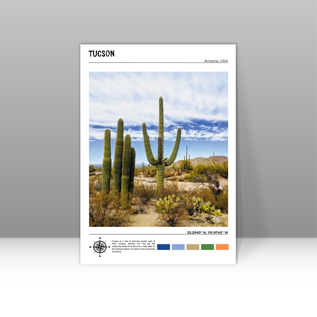 Tucson Digital Download, Tucson Poster Print, Tucson Poster, Tucson ...