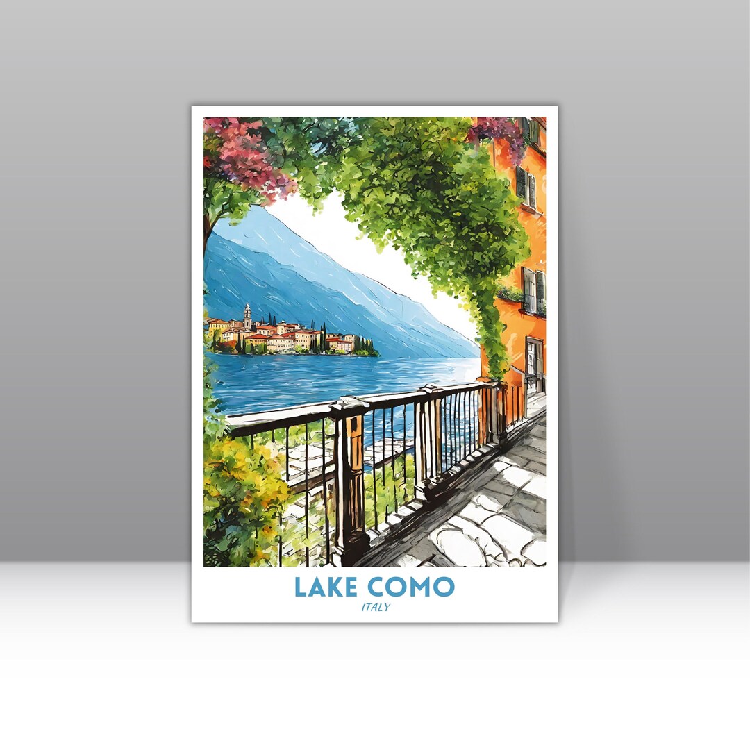 Lake Como Digital Download, Lake Como Poster Print, Lake Como Wall Art ...