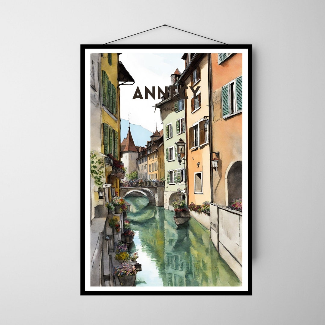 Annecy Digital Download, Annecy Poster Print, Annecy Poster, Annecy ...