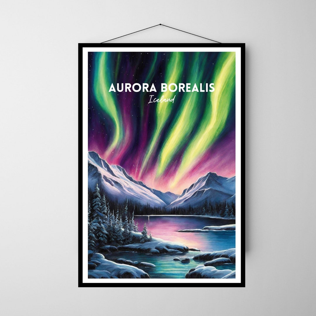 Aurora Borealis Digital Download, Aurora Borealis Poster Print, Aurora ...