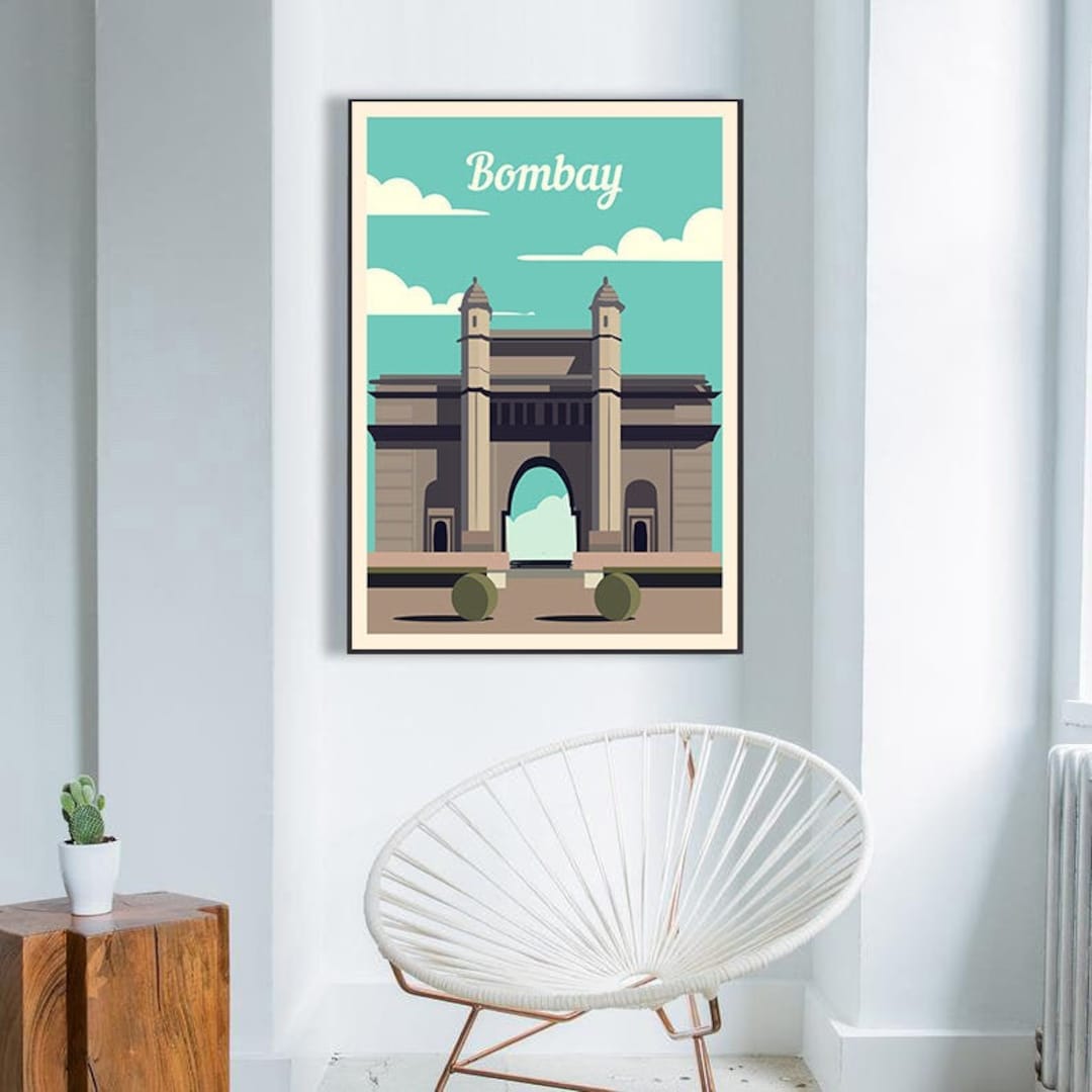 Bombay Poster Print, Bombay Travel Poster, Bombay Poster, Bombay Wall ...