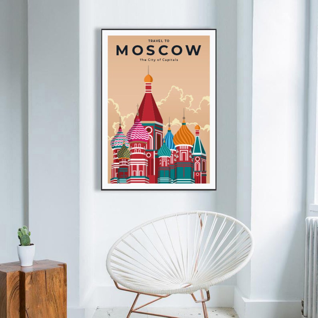 Moscow Poster Print, Moscow Travel Poster, Russia Poster Print, Moscow ...