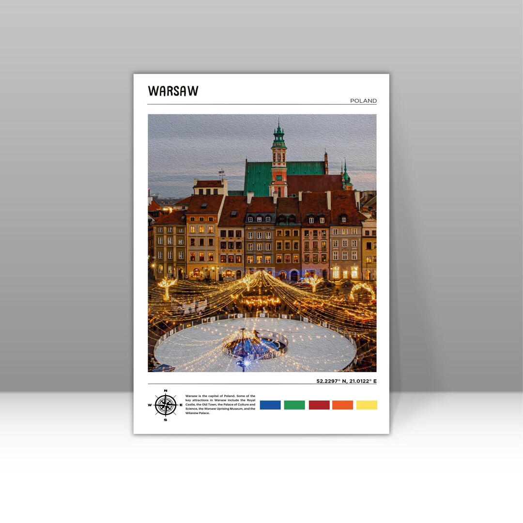 Warsaw Digital Download, Warsaw Poster Print, Warsaw Poster, Warsaw ...